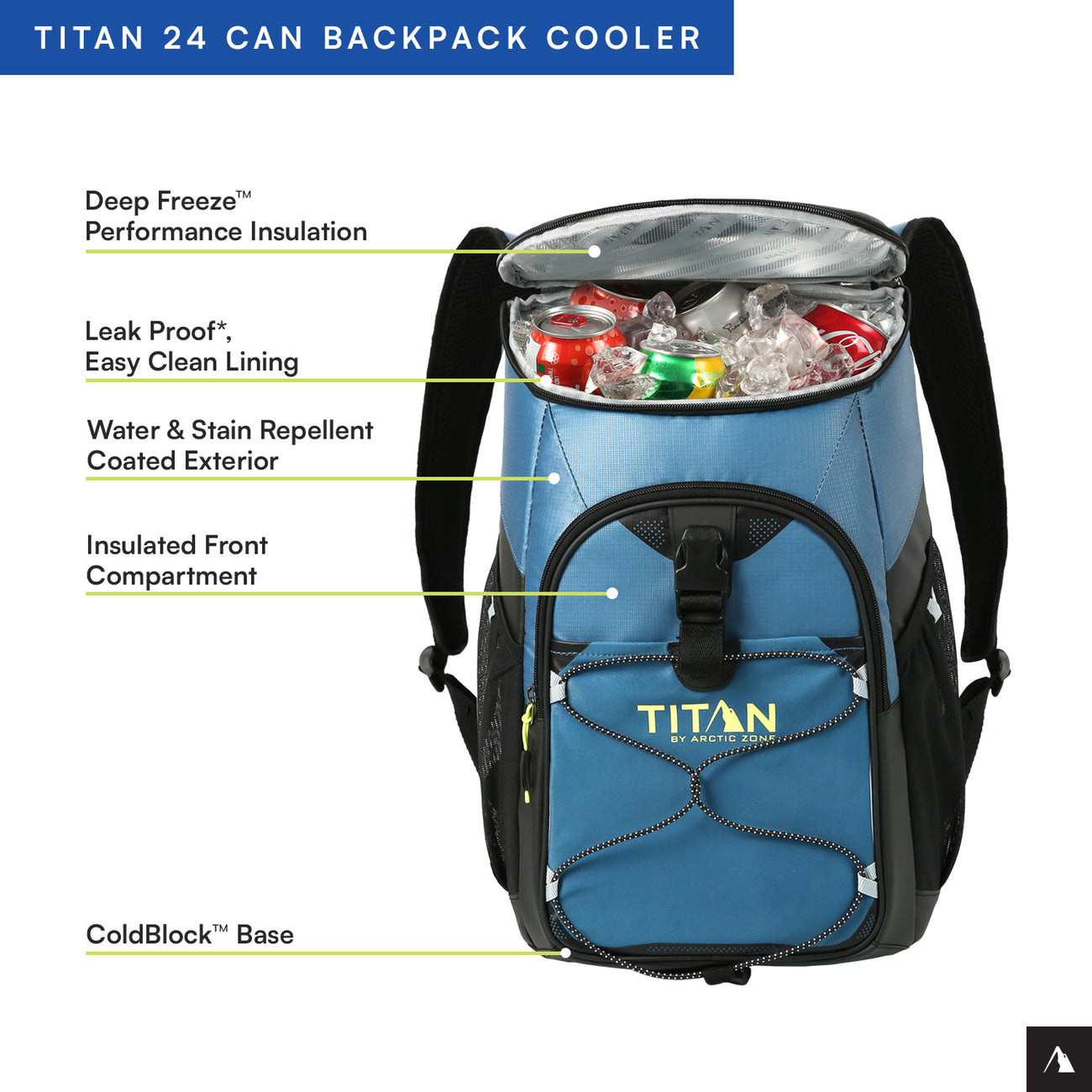 24 Can Backpack Cooler | Titan by Arctic Zone™