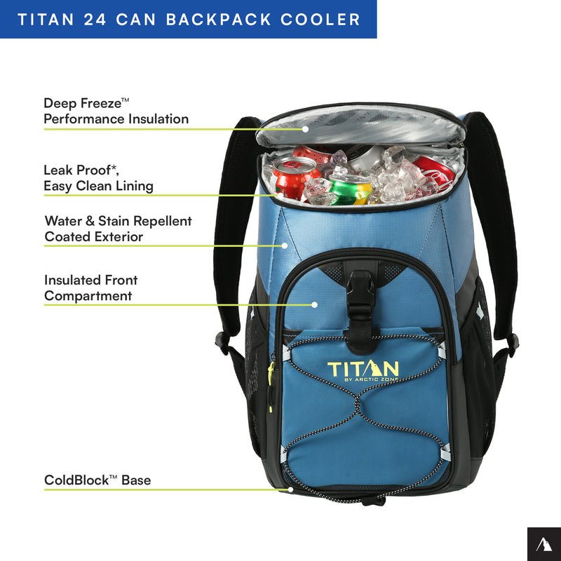24 Can Backpack Cooler | Titan by Arctic Zone™