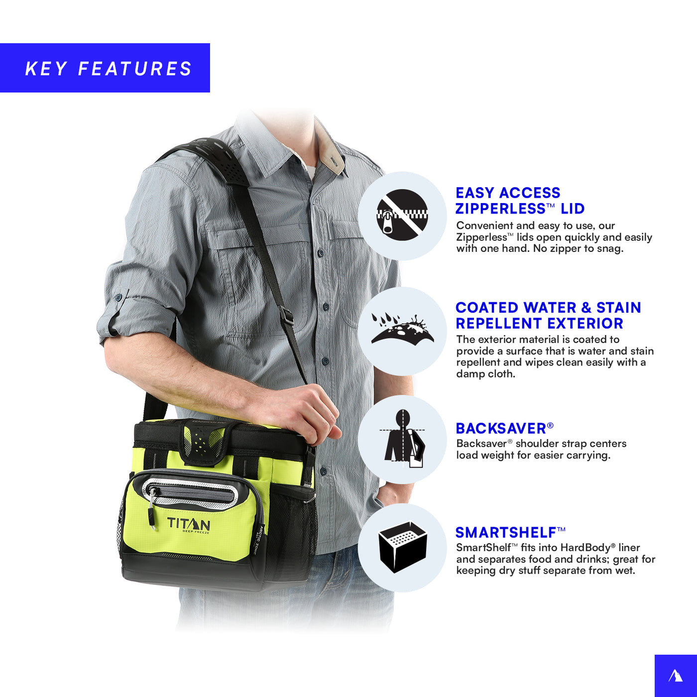 Titan Deep Freeze® Zipperless™ - 9 Can Personal Sized Cooler