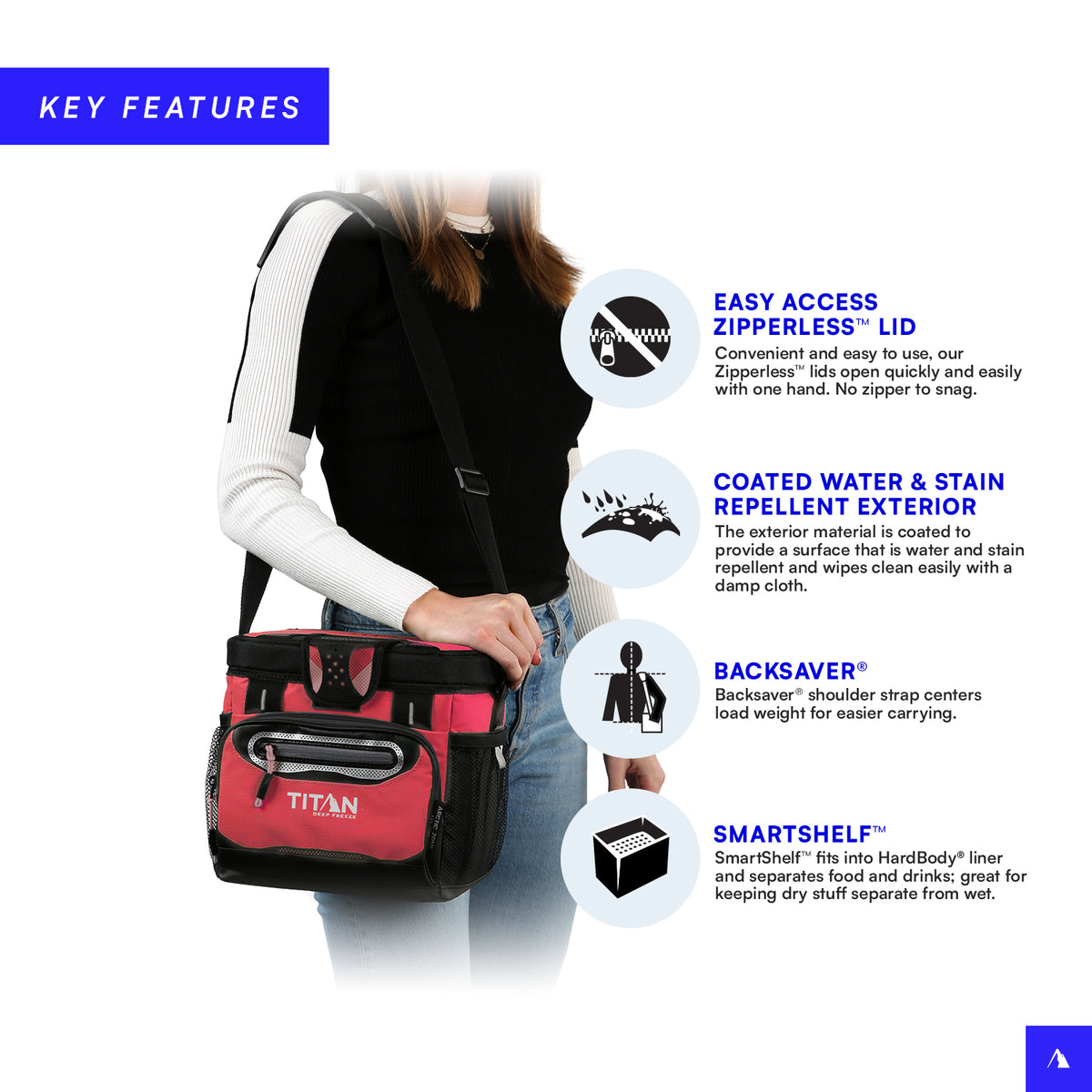 Titan Deep Freeze® Zipperless™ - 9 Can Personal Sized Cooler