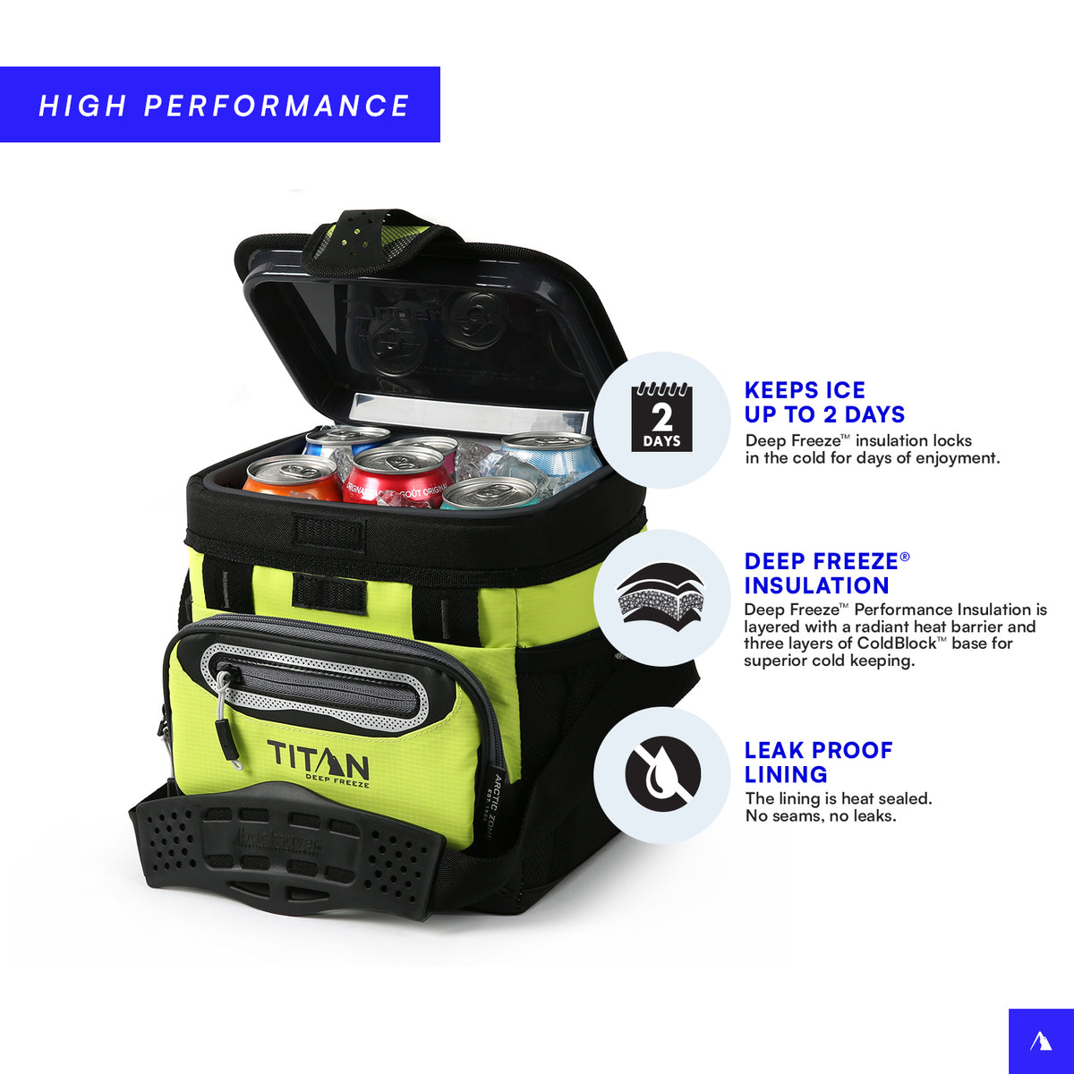 Titan Deep Freeze® Zipperless™ - 9 Can Personal Sized Cooler