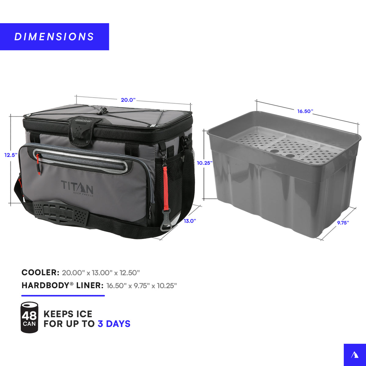 Titan Deep Freeze® Zipperless™ Cooler - 48 Can